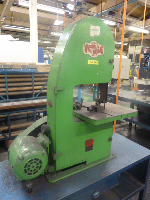 WHITEHEAD Junior Type BJ Vertical Bandsaw on Steel Bench