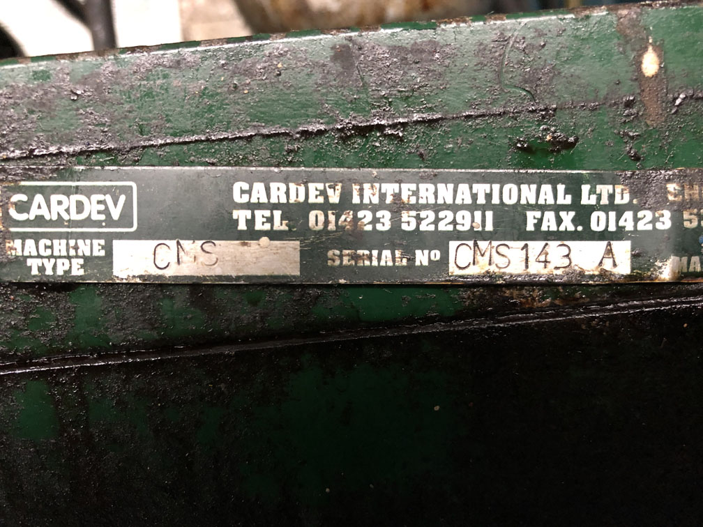 CARDEV Coolant Mixing Tank. Year 1998