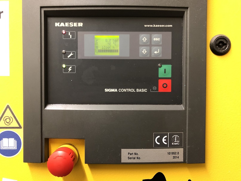 KAESER SK22 Compressor. Year 2014. Complete with Air Receiver. Year 2004