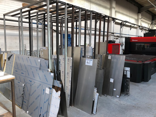 10 Bay Rack with Contents