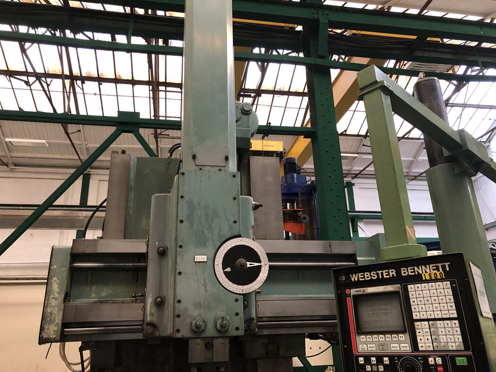 WEBSTER & BENNETT 54" CNC VERTICAL BORER. YEAR 1986