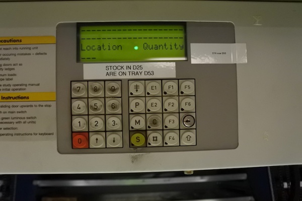 KARDEX Model SHUTTLE 500-1850X863 NT Rotary Storage Unit (Location D)