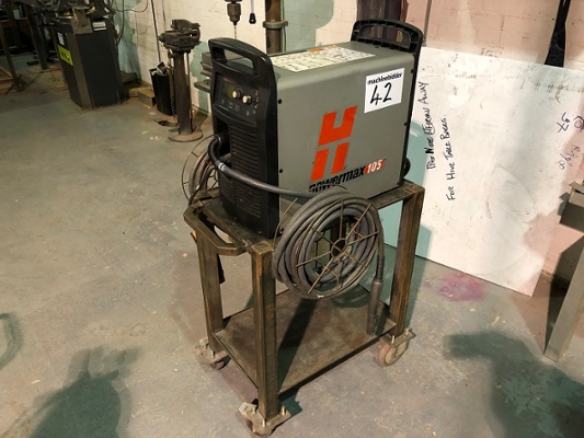 HYPERTHERM Powermax 105 Plasma Cutter on Trolley Complete With Gun
